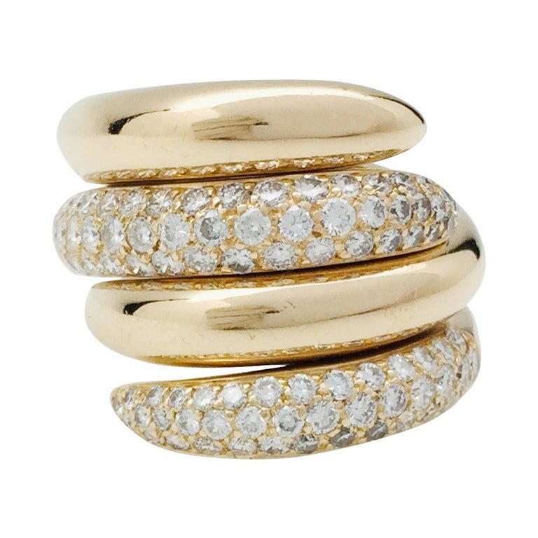 Yellow Gold Chaumet Rings "Tango" Collection, Diamonds at 1stDibs ...