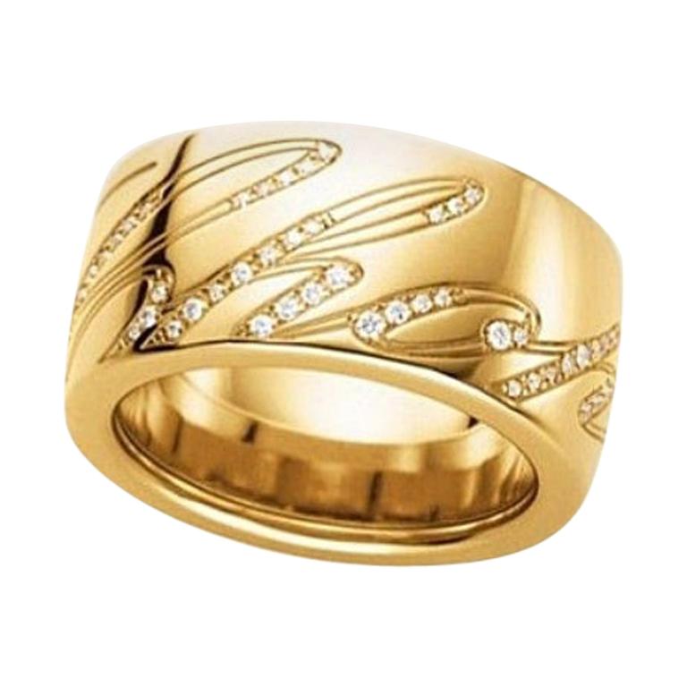 Yellow Gold Chopard Chopardissimo Diamond Ring For Sale at 1stDibs