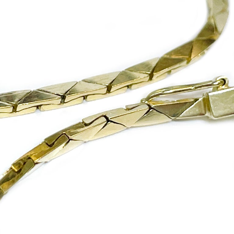 Yellow Gold Cobra Chain Necklace For Sale at 1stDibs | gold cobra necklace