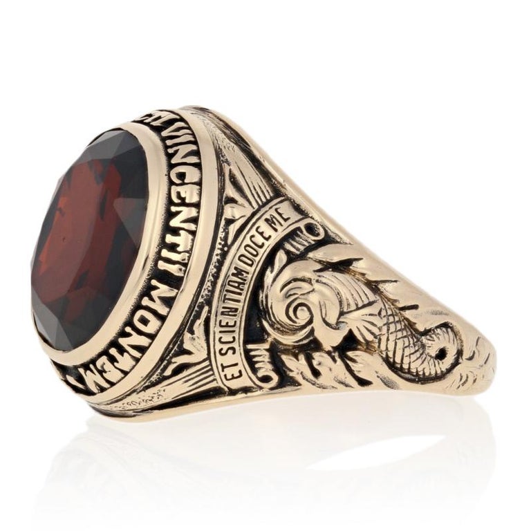 Customizable Yellow Gold College of Mount Saint Vincent Class Ring, 14k ...