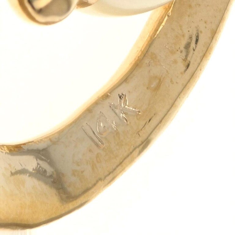 Yellow Gold Cultured Pearl Solitaire Enhancer Pendant, 14k Teardrop For ...