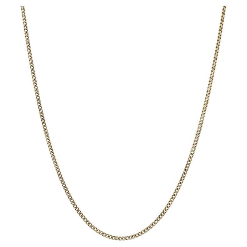 18K Yellow Gold Filed Curb Chain Necklace, France, 45 cm, 4.9 g For ...