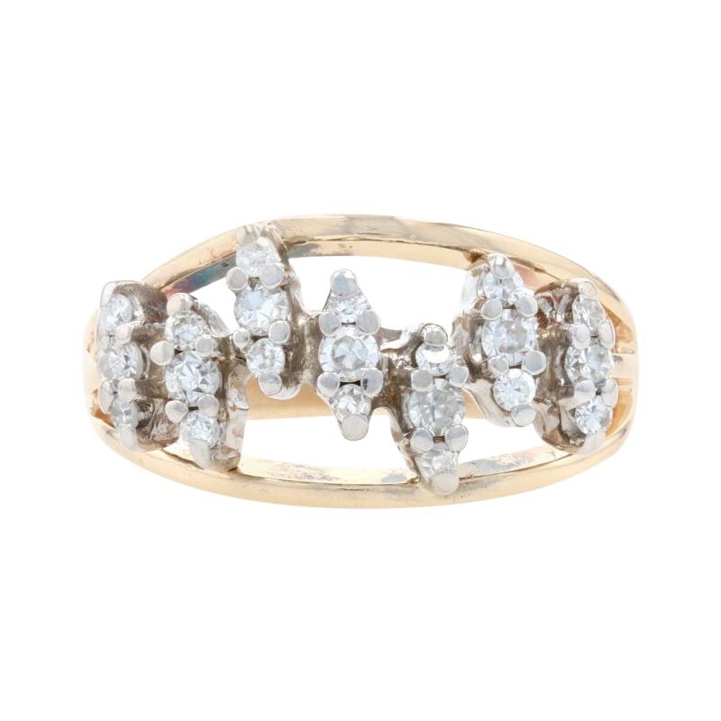 Yellow Gold Diamond 32nd Degree Scottish Rite Ring, 14k and Palladium ...