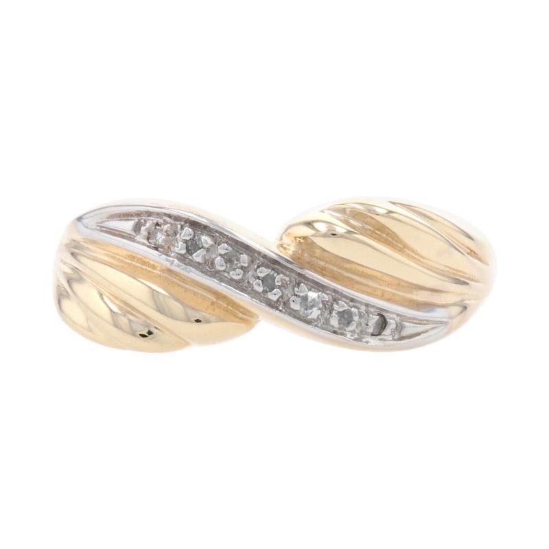 Customizable 10K Yellow Gold 3.0 Carat Diamond Eight-Row Bypass ...