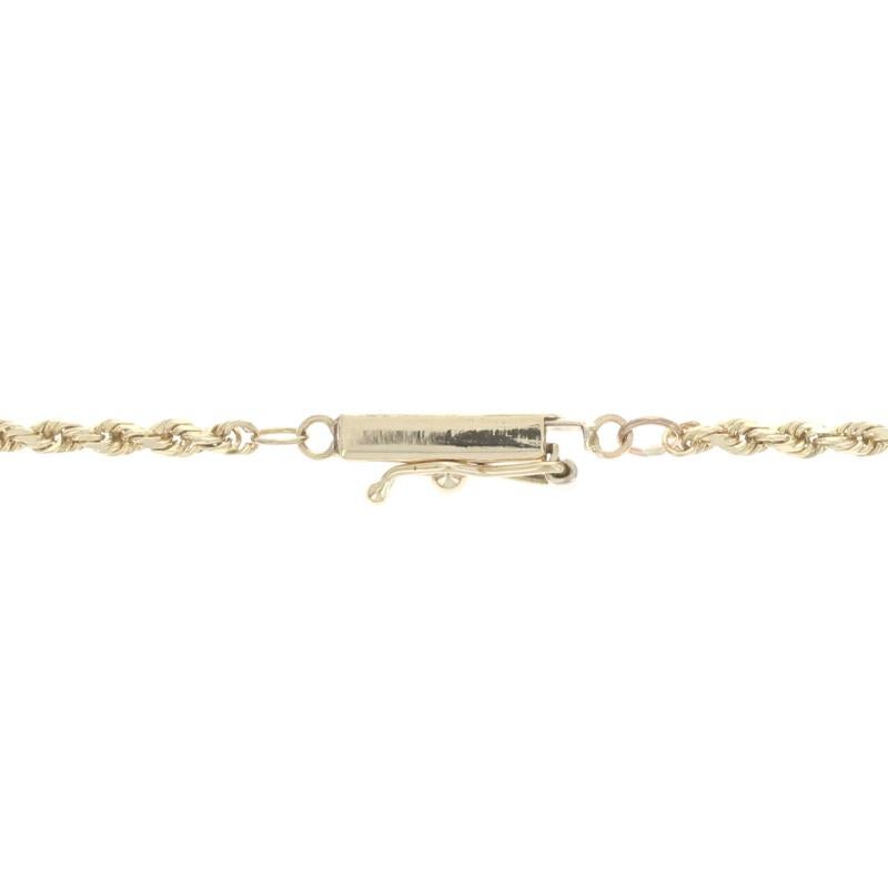 Yellow Gold Diamond Cut Rope Chain Necklace 20 1/2" - 14k Italy For ...
