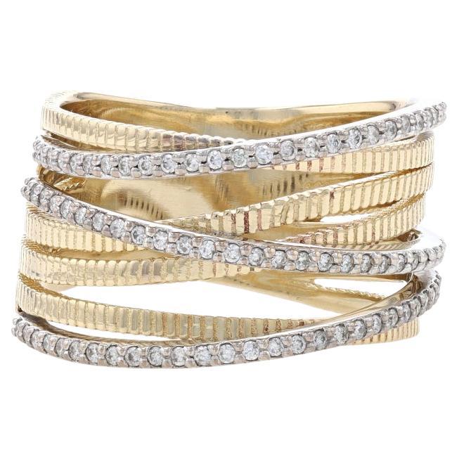 Yellow Gold Ruby and Diamond Band - 14k Round .34ctw Wedding Ring For ...