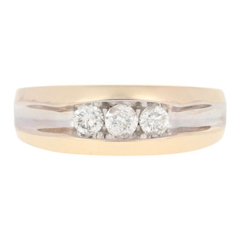 Men's La Kaiser 14 Karat Yellow Gold and Round Brilliant Diamond Ring ...