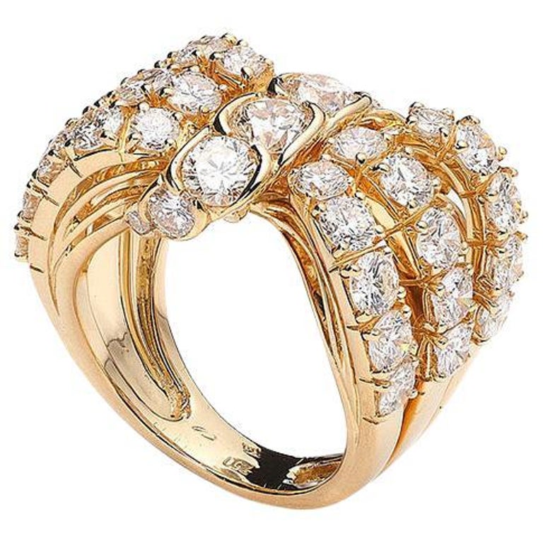 Yellow Gold Diamond Ring For Sale at 1stDibs