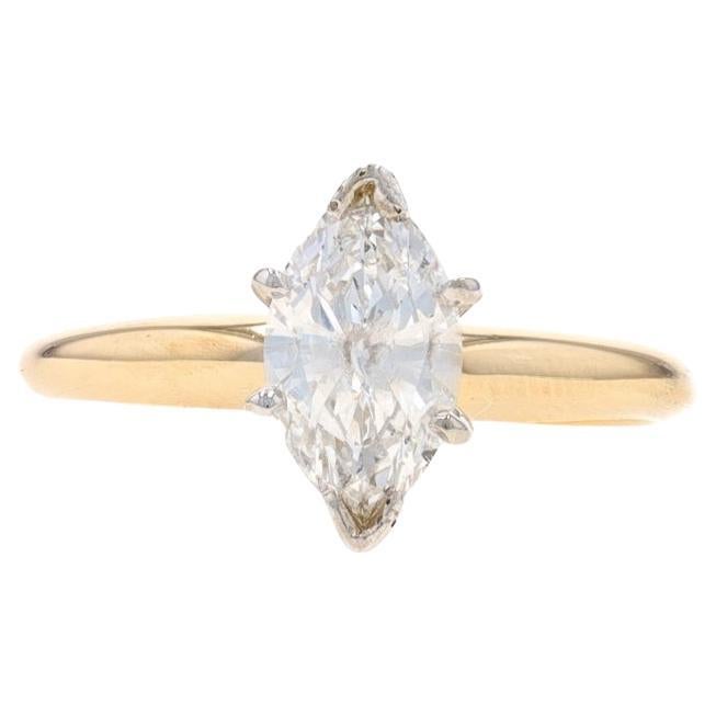 Yellow Gold Diamond Solitaire Engagement Ring - 14k Round Brilliant ...