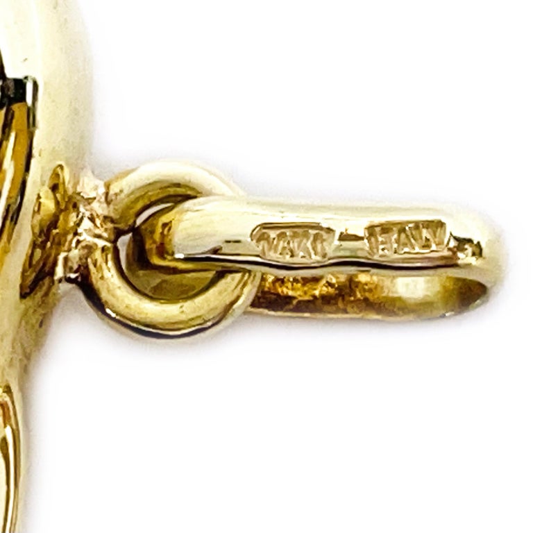 Yellow Gold Dolphin Pendant For Sale at 1stDibs