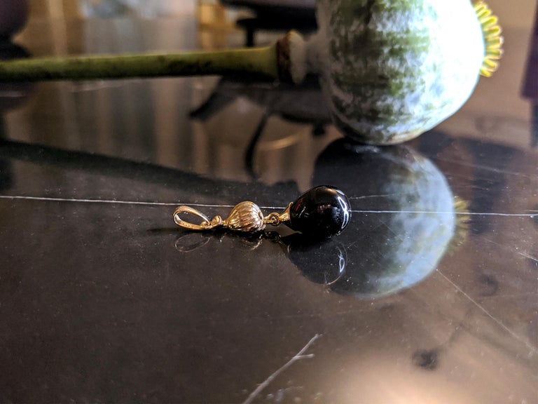 Yellow Gold Fig Fruits Cocktail Earrings with Amethysts by the Artist ...