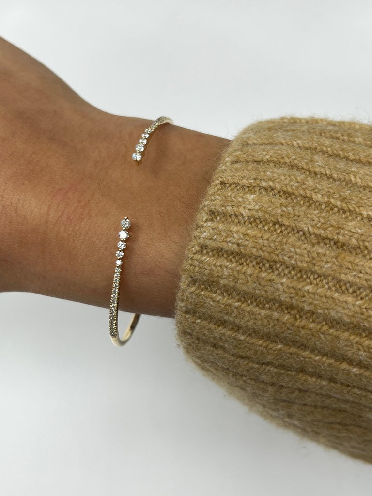 Yellow Gold Flexible Bangle For Sale at 1stDibs