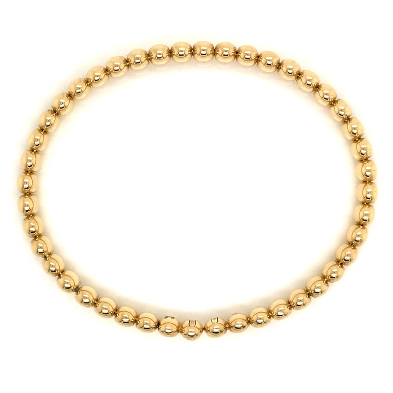 Yellow Gold Flexible Bracelet 18 Karat Grain of Rice Shape at 1stDibs ...