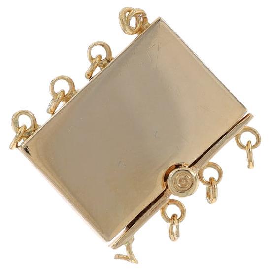 Yellow Gold Four-Strand Tab Box Clasp - 14k Jewlery Findings Creation ...
