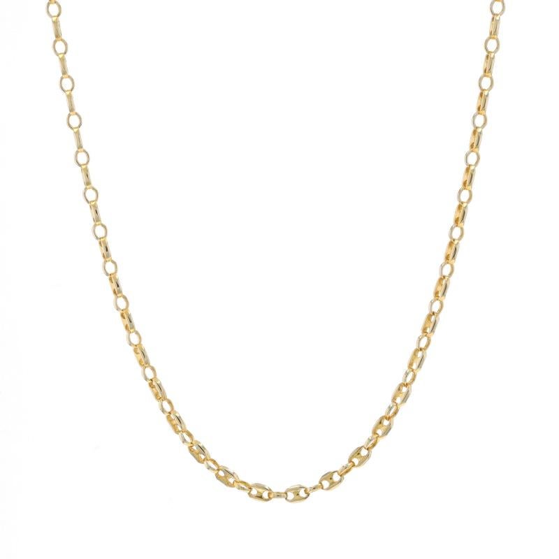 Yellow Gold Gucci Link Chain Necklace 21 1/2" - 14k Puffy Anchor Italy ...