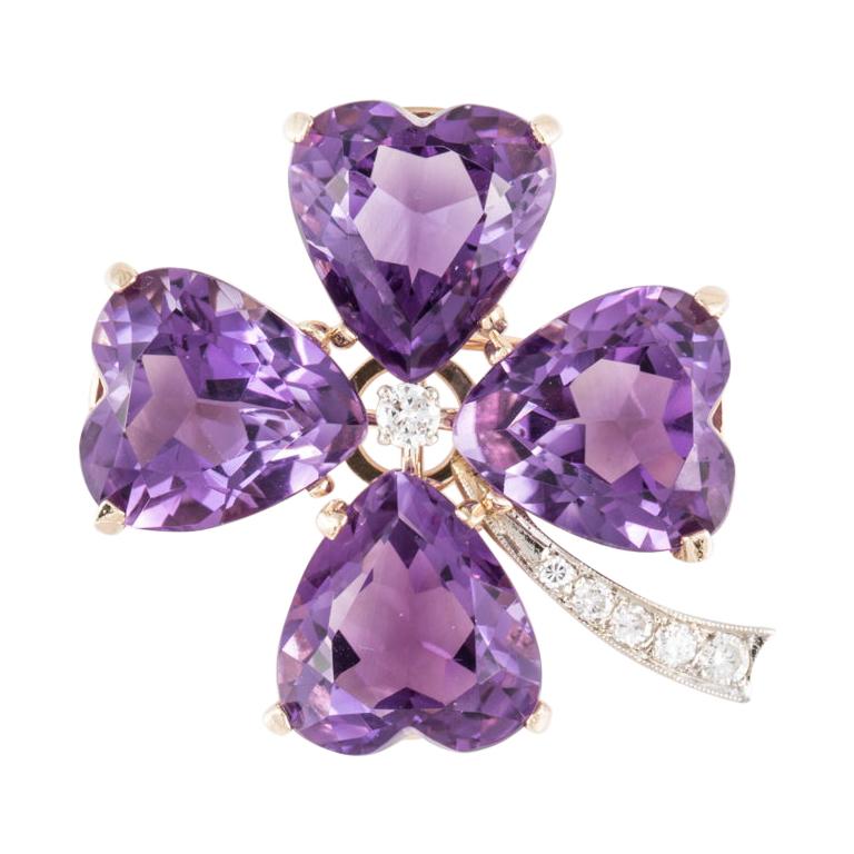 Clover Leaf Pin For Sale at 1stDibs