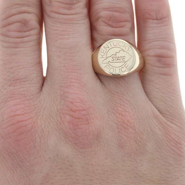 Yellow Gold Kentucky State Police Ring, 10k Law Enforcement For Sale at ...