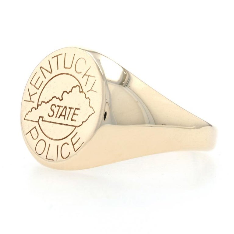Yellow Gold Kentucky State Police Ring, 10k Law Enforcement For Sale at ...