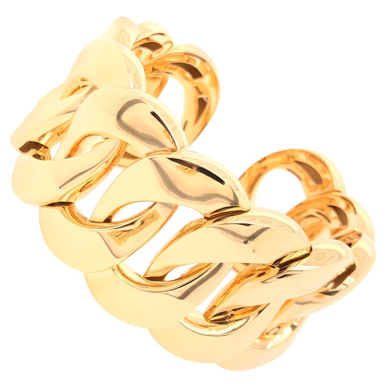 Yellow Gold Large Link Bracelet For Sale at 1stDibs
