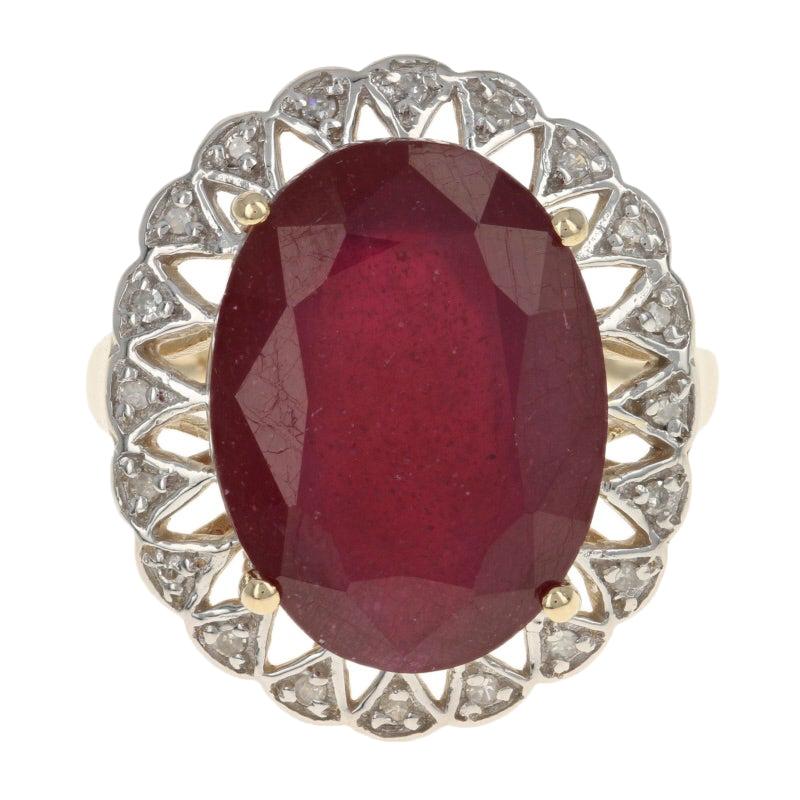 Lead Glass Ruby Ring - 5 For Sale on 1stDibs