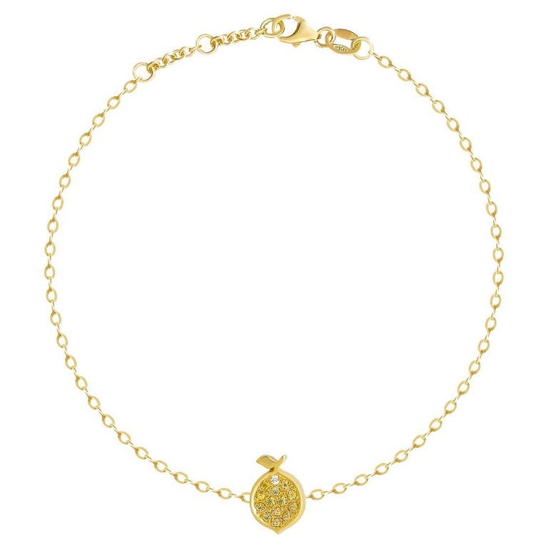 Yellow gold Lemon Frutti with Chain For Sale at 1stDibs