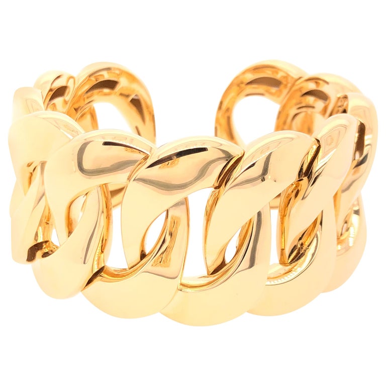 Yellow Gold Large Link Bracelet at 1stDibs