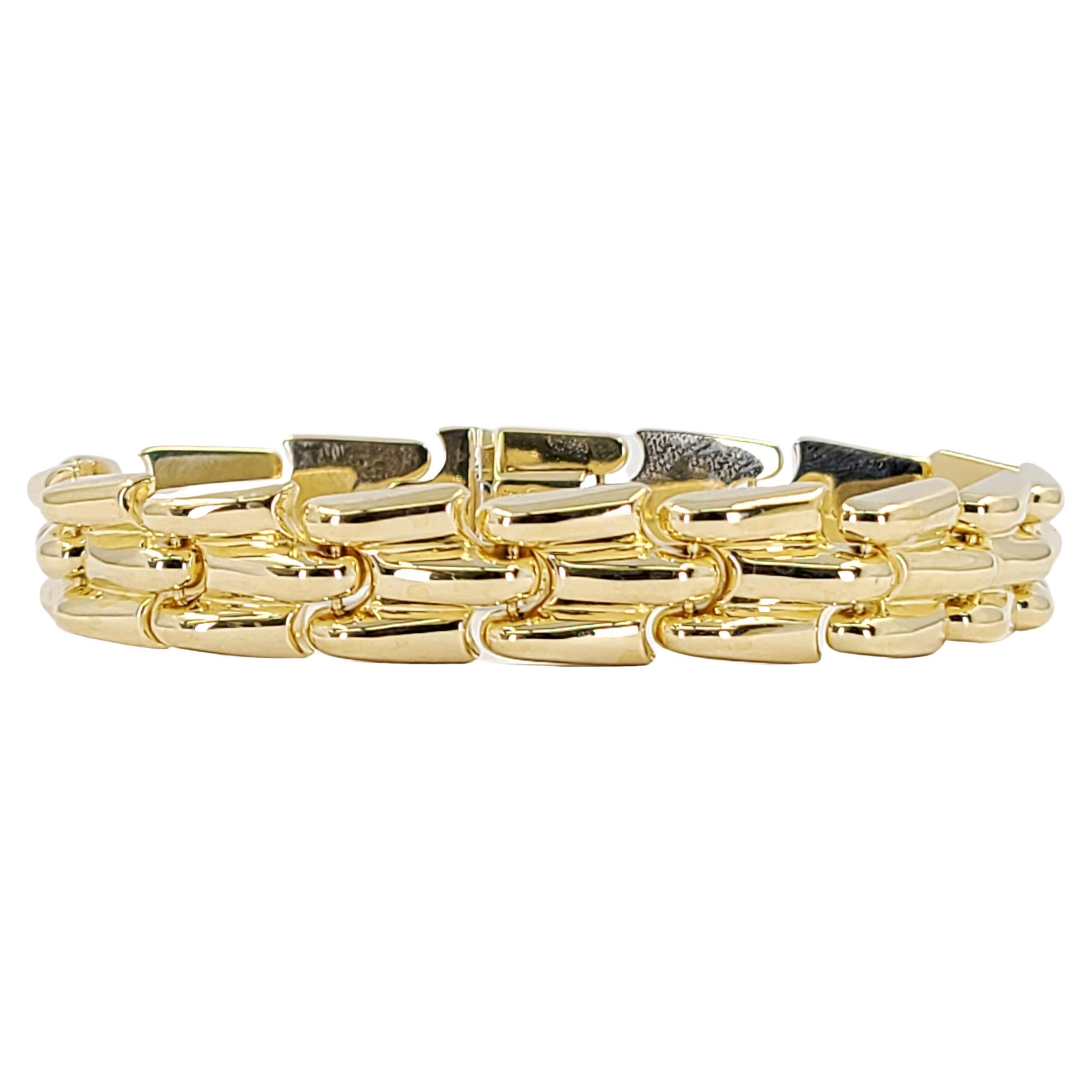 Huge Link Gold Bracelet at 1stDibs | huge gold bracelet