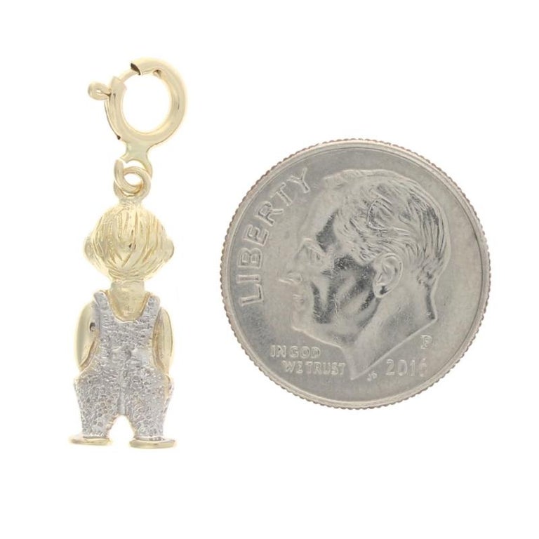 Yellow Gold Little Boy Charm, 14k Son Mother's Gift Keepsake For Sale ...