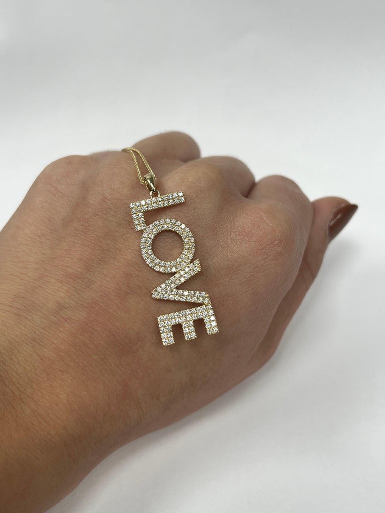 Yellow Gold Love Pendant For Sale at 1stDibs