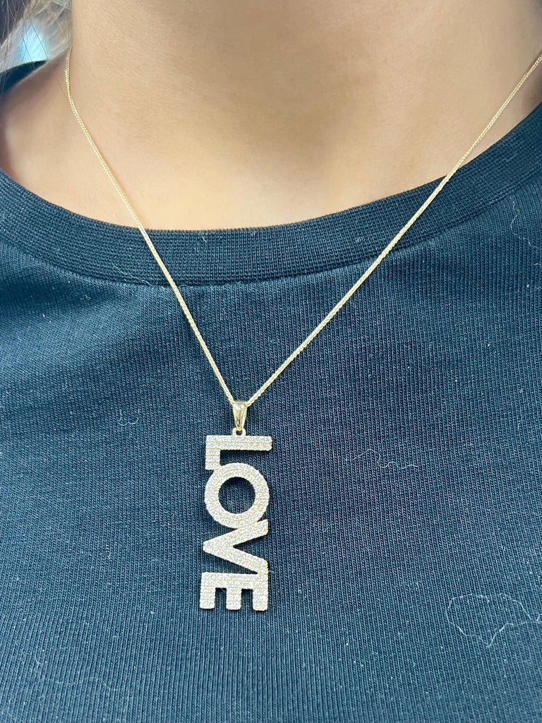 Yellow Gold Love Pendant For Sale at 1stDibs