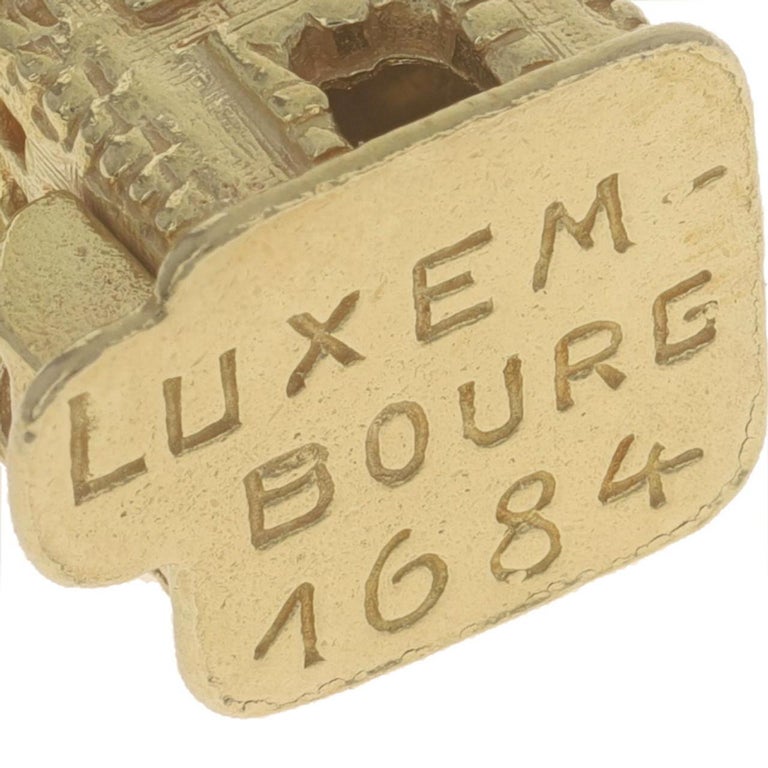 Yellow Gold Luxembourg Generic Castle Tower Charm 18k Europe History ...