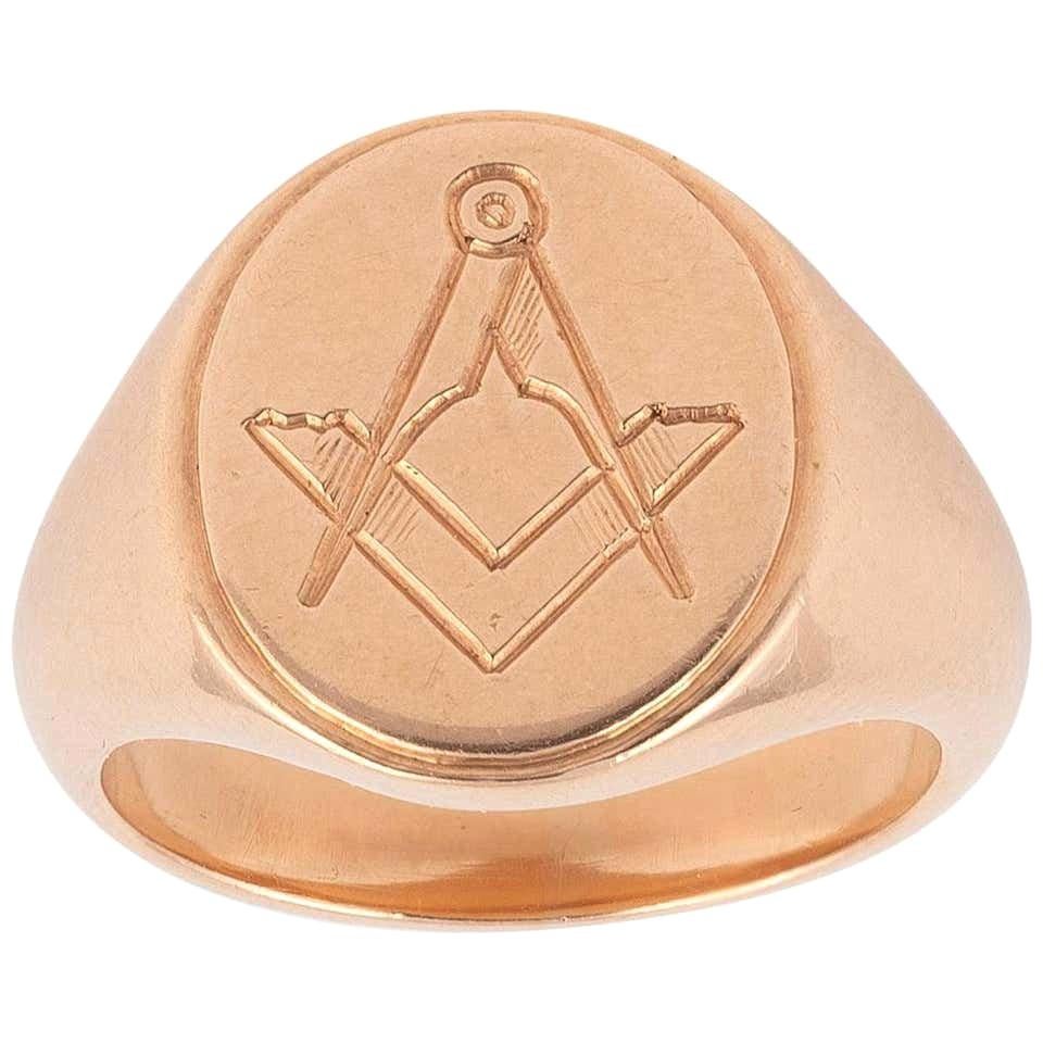 Antique Masonic Rings - 6 For Sale on 1stDibs