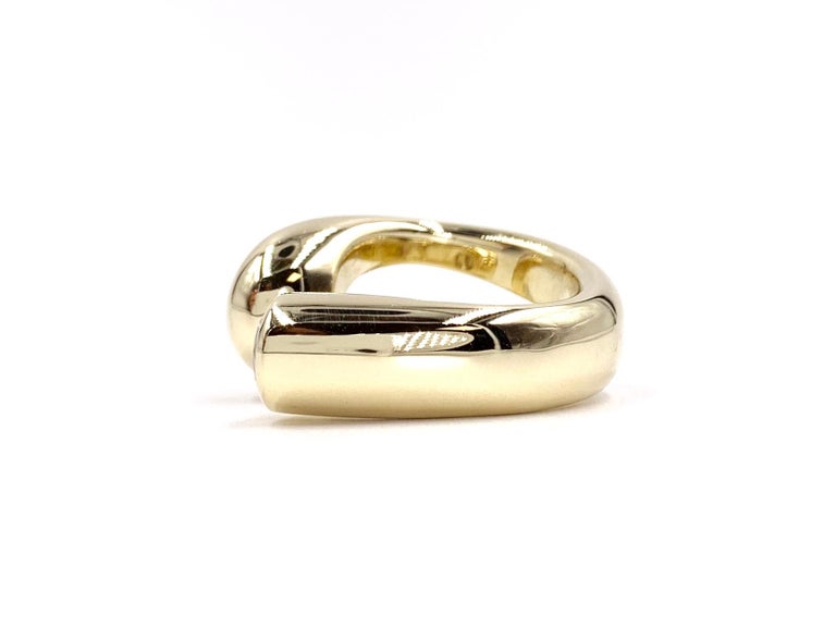 Yellow Gold Modern Solitaire Diamond Open Cuff Ring at 1stDibs | open ...