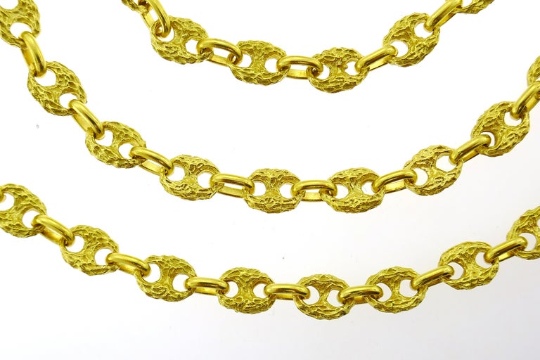 Yellow Gold Nautical Chain Necklace, 1970s at 1stdibs