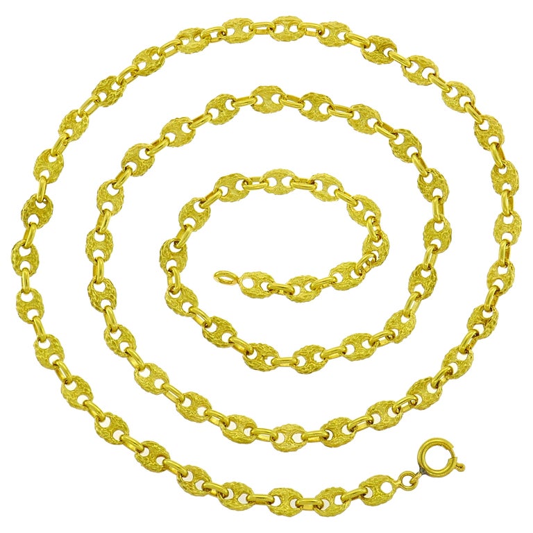 Yellow Gold Nautical Chain Necklace, 1970s at 1stDibs | nautical gold ...