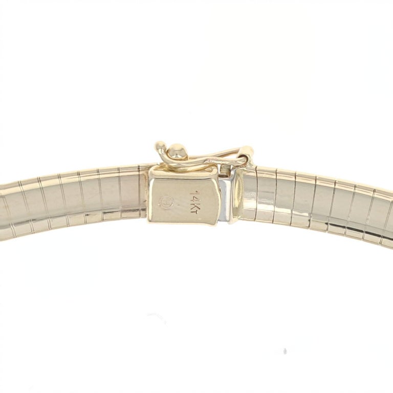 Yellow Gold Omega Chain Necklace, 14k Box Clasp at 1stDibs