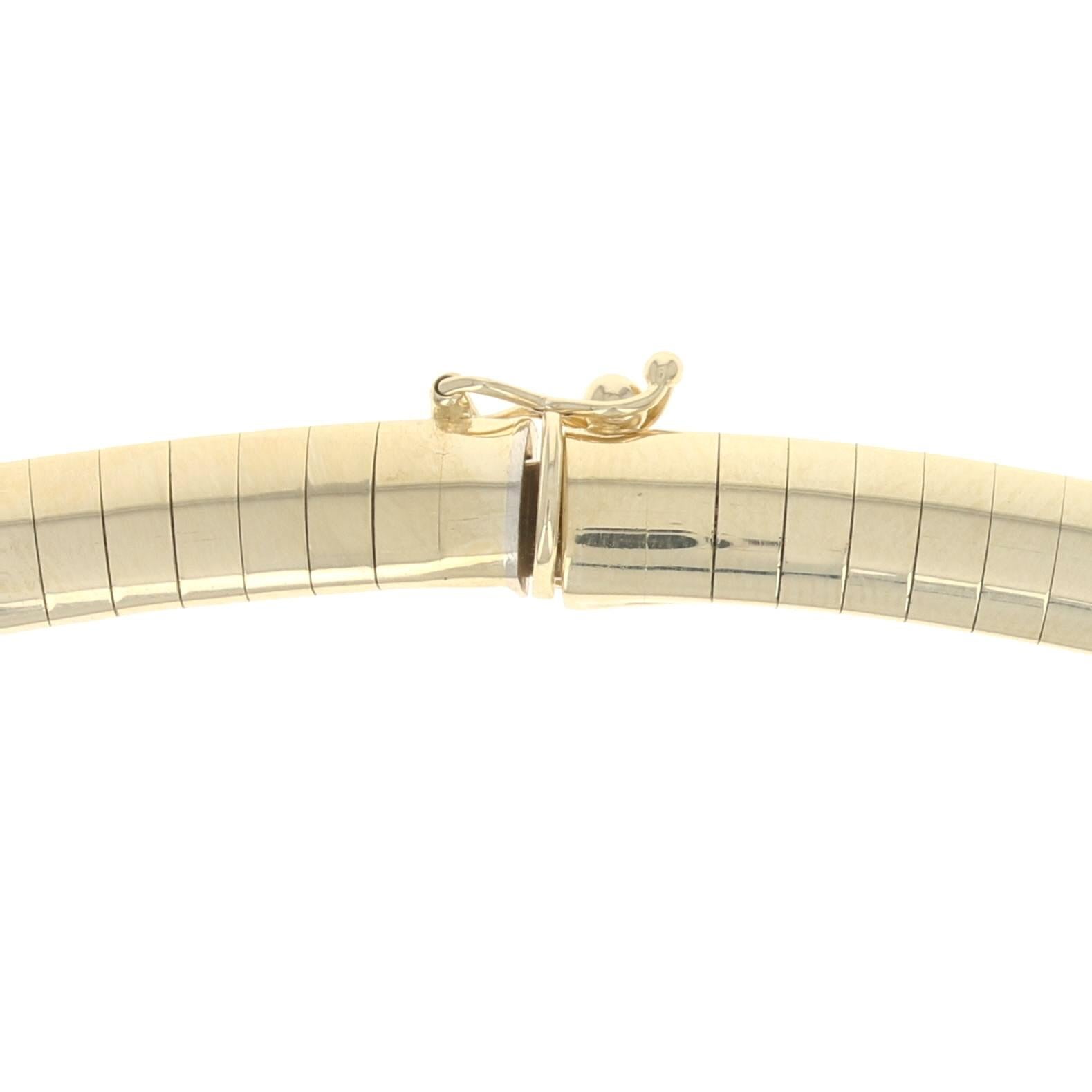 Yellow Gold Omega Chain Necklace, 14k, Italy For Sale at 1stDibs ...