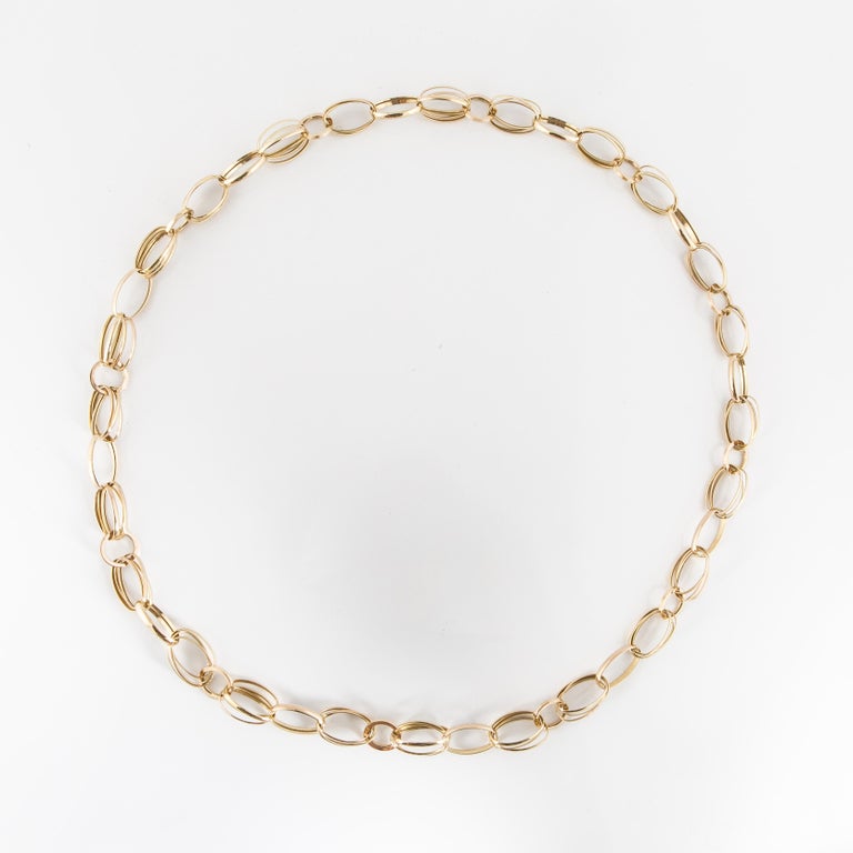 Open Link Necklace in 14K Gold For Sale at 1stDibs