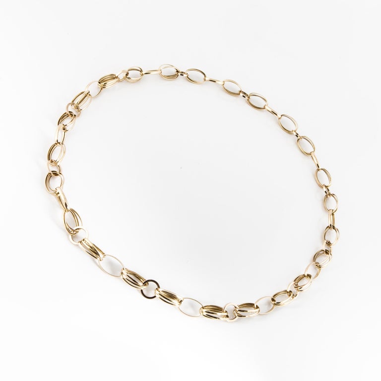 Open Link Necklace in 14K Gold For Sale at 1stDibs