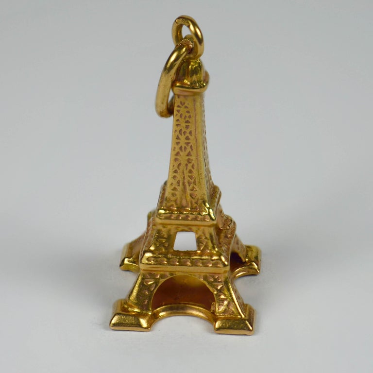 Yellow Gold Paris Landmark Eiffel Tower Charm Pendant at 1stDibs ...