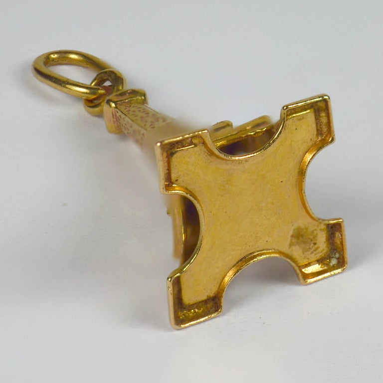Yellow Gold Paris Landmark Eiffel Tower Charm Pendant at 1stDibs ...