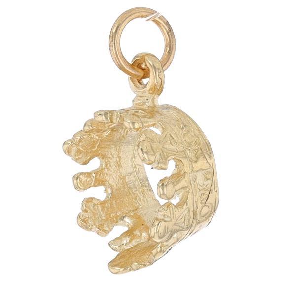 Yellow Gold Royal Regal Crown Charm - 9k Royality For Sale at 1stDibs