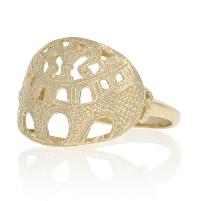 Yellow Gold Roman Colosseum Statement Ring, 14k Flavian Amphitheatre ...