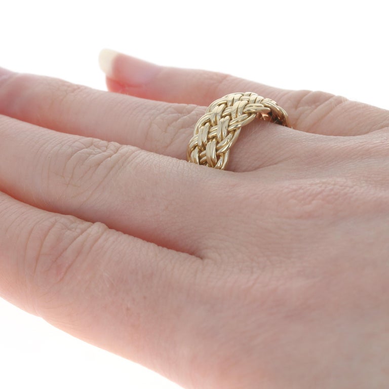 Customizable Yellow Gold Sailor's Knot Statement Band, 14k Nautical ...