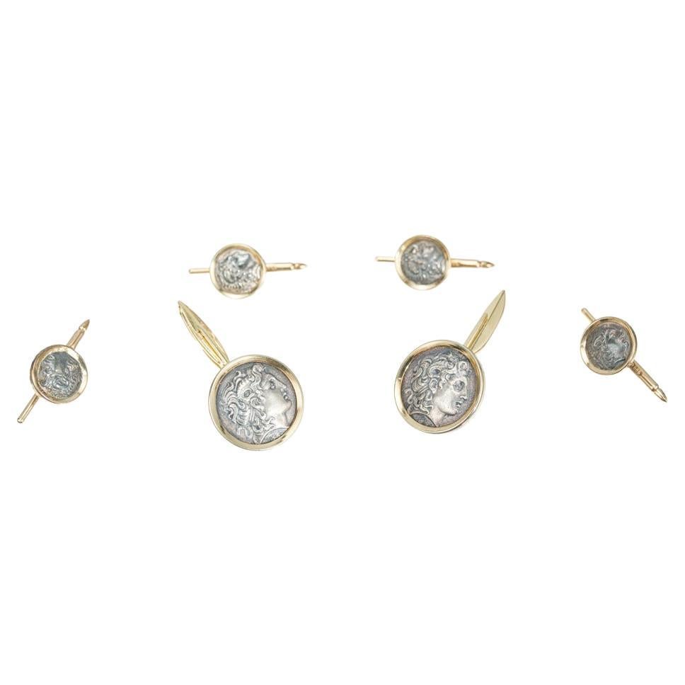 Salvador Dali Yellow Gold Coin Cufflinks c1966 at 1stDibs