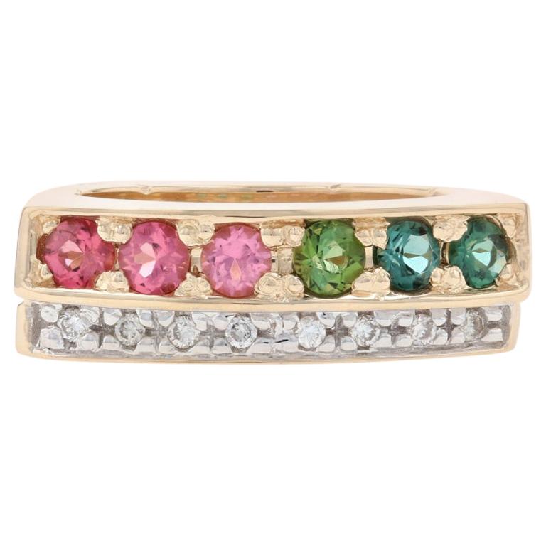 Hidalgo Patterned Stacking Ring, 18 Karat Gold Red and Black Enamel ...