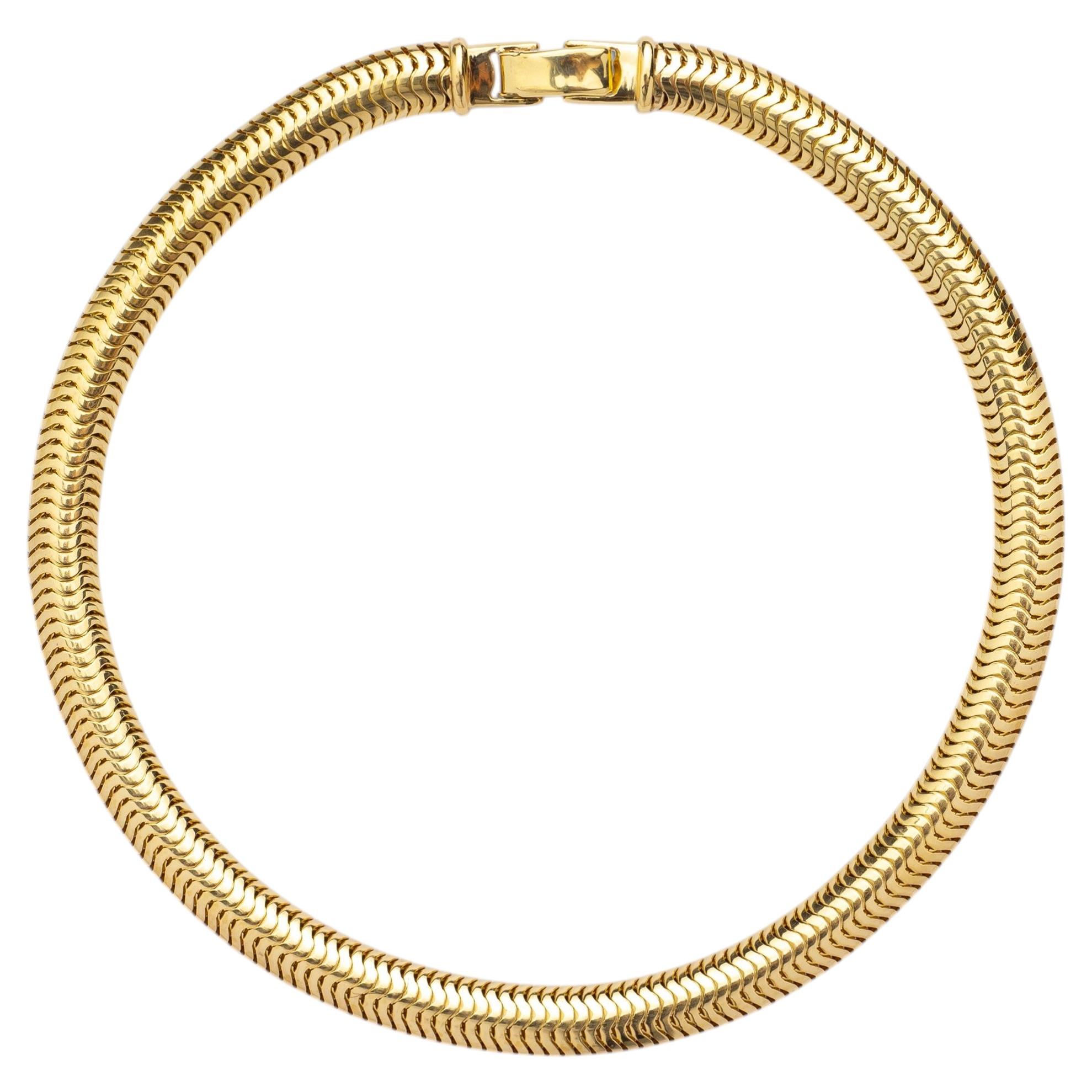 Wild Cat Yellow Gold Necklace Circa 2000s For Sale at 1stDibs
