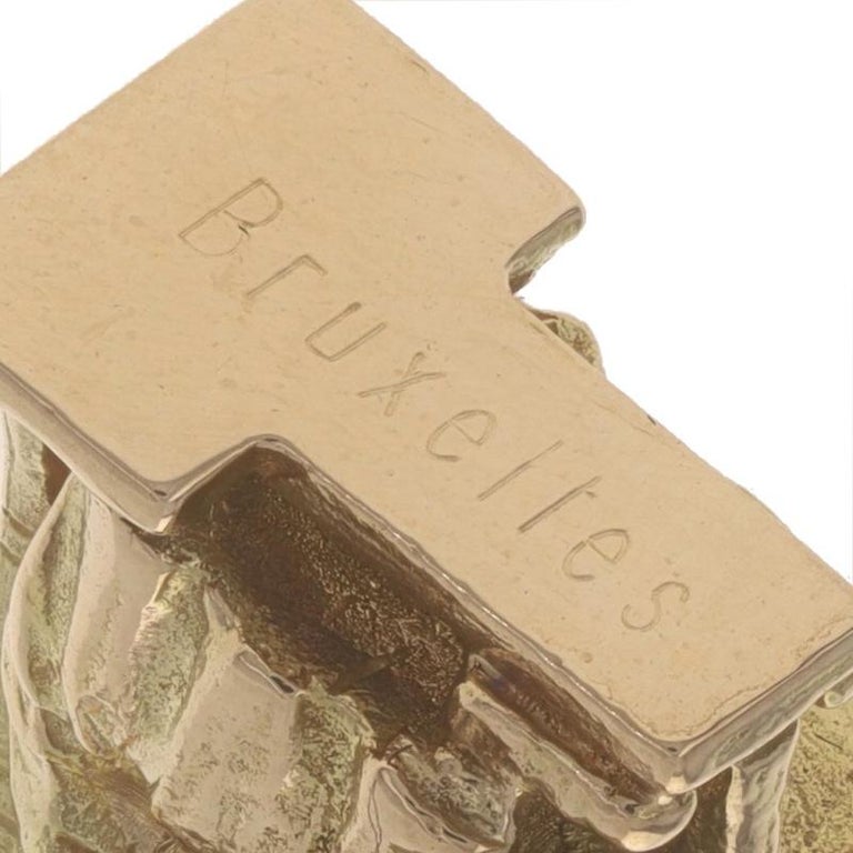 Yellow Gold Vintage Brussels, Belgium Lacemaker Charm 18k Textile Arts ...