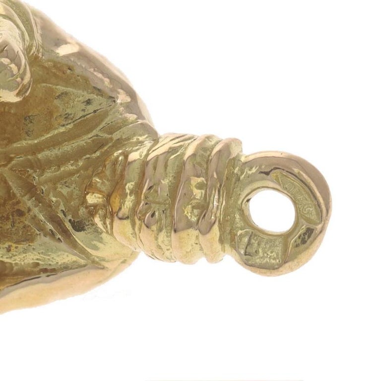 Yellow Gold Vintage Brussels, Belgium Lacemaker Charm 18k Textile Arts ...