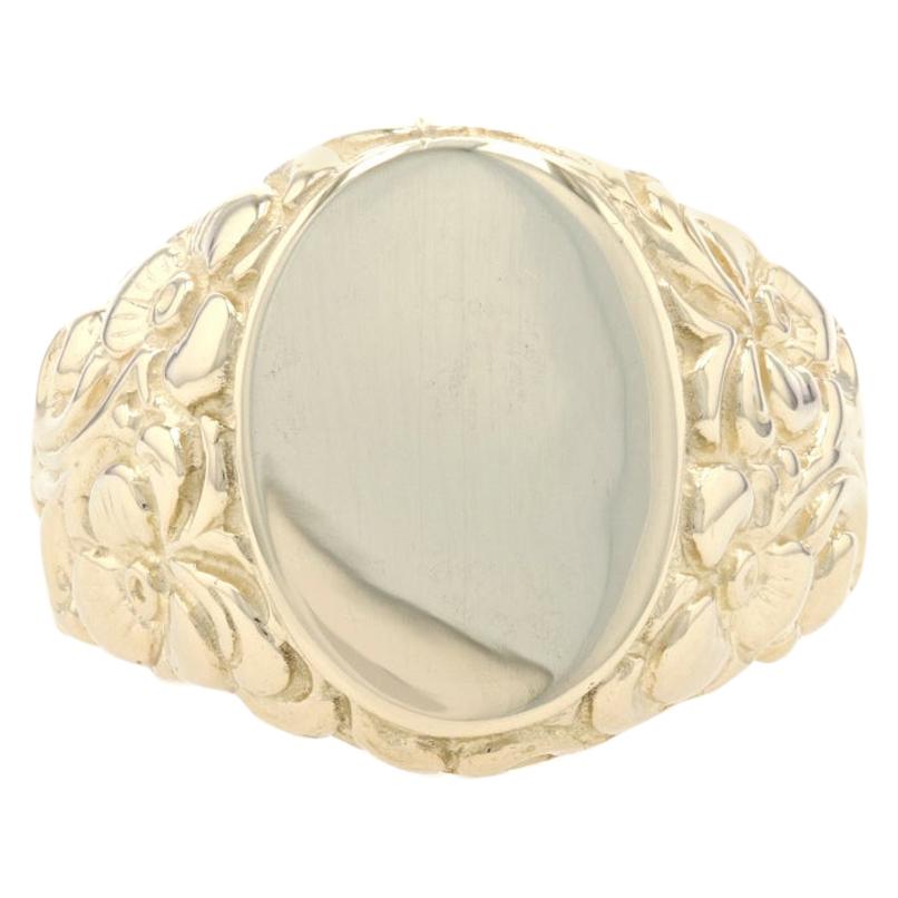 Church and Co. Family Crest Ring, 14 Karat Yellow Gold Coat of Arms Men ...